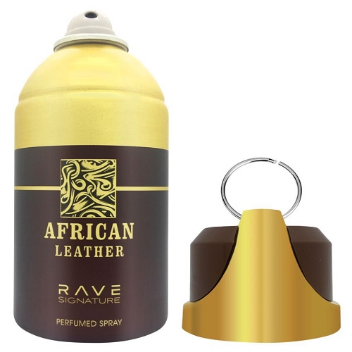 Rave African Leather Deodorant Spray 250ml - Perfumes For Less NG