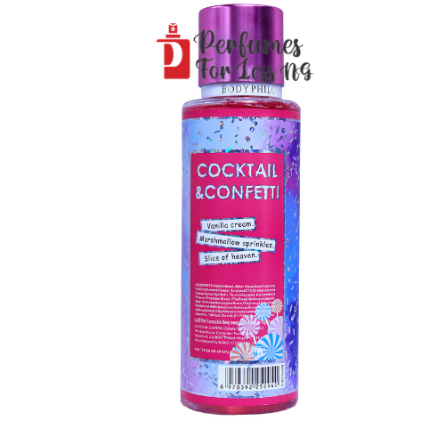 Body Philosophy Cocktail & Confetti Mist 250ml - Perfumes For Less NG
